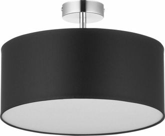 Licht-Erlebnisse Deckenlampe YASA Schwarz Wei&szlig; Wohnzimmer Leuchte