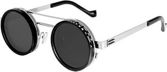 Generic Lunettes de soleil teint&eacute;es r&eacute;glables 1 &agrave; 9 vitesses ND9 verres ronds polaris&eacute;s pour homme et femme pour la conduite, la p&ecirc;che, les activit&eacute;s de plage