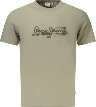Pepe Jeans London Seasonal Logo Fantasy 3 T-Shirt - - Tops - Herren - Gr&uuml;n - 2XL