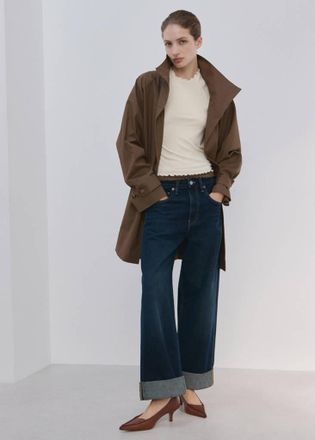 Mango T-Shirt mit Kontrasteinsatz ecru - Damen - XS - MANGO