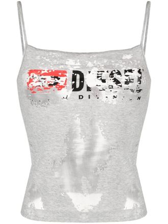 Diesel d&eacute;bardeur T-Hoper-Devo &agrave; effet de transparence - Gris