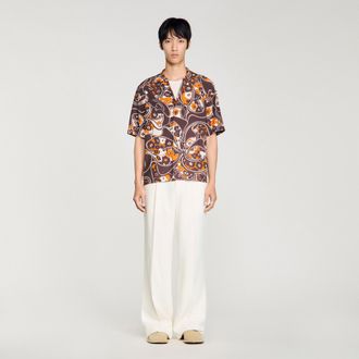 Sandro Chemise fluide imprim&eacute; col requin
