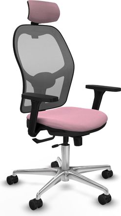 Piqueras y Crespo Ergonomischer Stuhl Rosa Jorquera mit 3D-Armlehnen, h&ouml;henverstellbarer Lendenwirbelst&uuml;tze und h&ouml;henverstellbarem Kopfteil und Neigungsverstellung. Aus