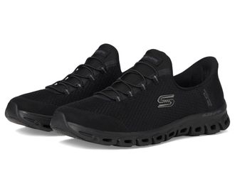 Skechers Damen Glide-Step-Pursuit Hands Free Slip-ins Sneaker, Schwarz = Schwarz/Schwarz, 39 EU Weit