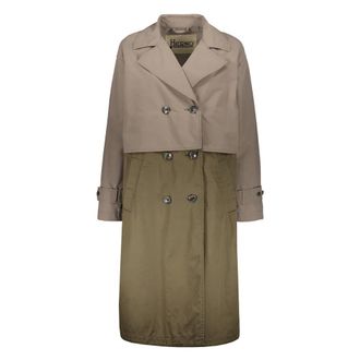Herno Femme, Manteaux, Beige, Taille: 40 FR Trench-coat en coton