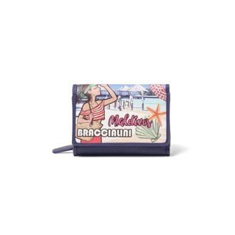 Braccialini Portefeuille Vintage Cartes Postales - Femme - Accessoires - Multicolore - Taille: ONE Size