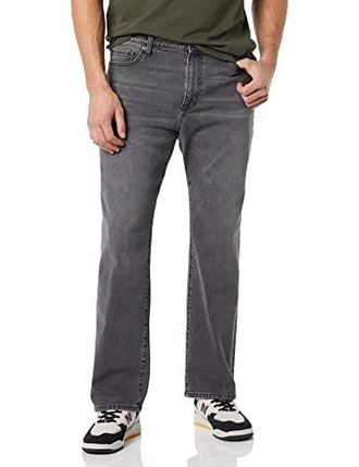 Amazon Essentials Jean Bootcut à Coupe Droite - Couleurs abandonnées Homme, Gris Délavé, 32W / 29L