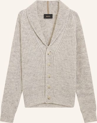 HUGO BOSS Strickjacke L-Umonza Regular Fit beige