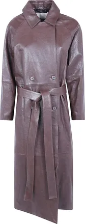 Magda Butrym Leather Coat Leather Coat