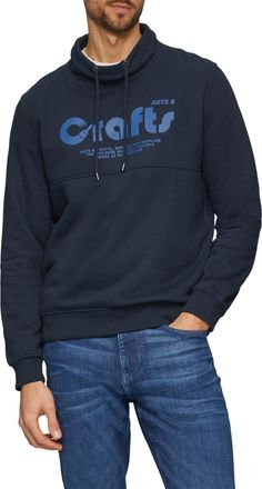 s.Oliver Sweatshirt mit Stehkragen und Frontprint