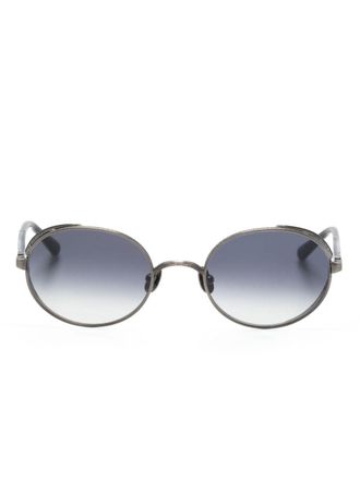 Matsuda M3137 Sonnenbrille mit rundem Gestell - Grau