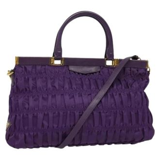 Prada Pre-owned Nylon handtaschen - - Pre-owned - Damen - Lila - ONE SIZE