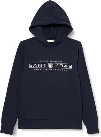 GANT Damen Reg Shield Hoodie Kapuzenpullover, Evening Blue, XS EU