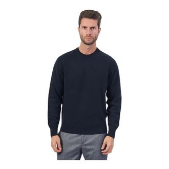 HUGO BOSS Cashmere Rundhals-Pullover - - Knitwear - Herren - Blau - 2XL