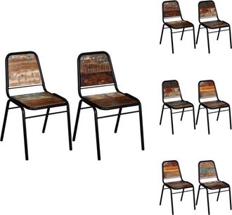 vidaXL Esszimmerst&uuml;hle 2 Stk. Altholz Massiv - Esszimmerst&uuml;hle - Altholzm&ouml;bel - Vintage Stuhl - Antiquit&auml;ten Stil - Holzm&ouml;bel