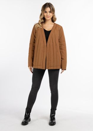 Dreimaster Dreimaster Baumwolljacke mit leichter Wattierung Damen Kamel