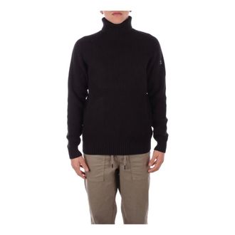 Suns Homme, Pulls, Noir, Taille: XL Pull noir à col roulé