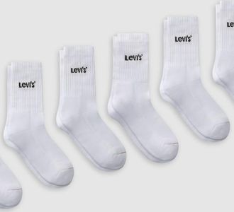 Levi's Regular Cut Batwing Logo Socks - 6 pack - Herren - Wei&szlig; / Wei&szlig;