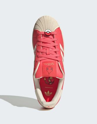 adidas Originals chaussures Pok&eacute;mon Superstar II en scarlet preloved / preloved-Rouge