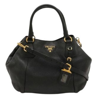 Prada Pre-owned Sac fourre-tout Vitello Daino 2Way - Femme - Pre-owned - Noir - Taille: ONE Size