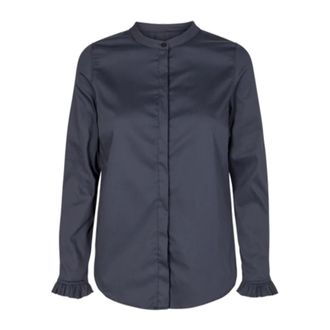 Mos Mosh MOS Mosh - Chemise bleu nuit avec fermeture boutonn&eacute;e devant - Femme - Blouses et Chemises - Bleu - Taille: 40 FR