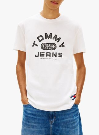 Tommy Hilfiger T-shirt droit imprim&eacute; en coton