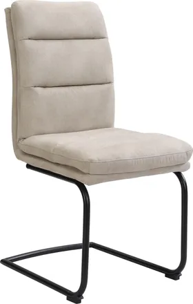 Cantus Schwingstuhl, Beige, Metall, Textil, C-Form, 46x62.5x95 cm, Stoffauswahl, Esszimmer, St&uuml;hle, Esszimmerst&uuml;hle, Schwingst&uuml;hle