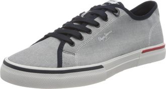 Pepe Jeans London Pepe Jeans Herren Kenton SMART Chambray Sneaker, 564CHAMBRAY, 44 EU
