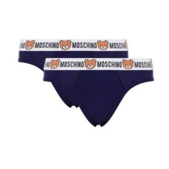 Moschino Cotton Stretch Brief 2er-Pack - - Underwear - Herren - Blau - XS