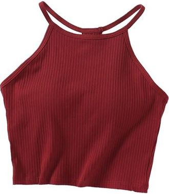 Generic D&eacute;bardeur de sport pour femme avec soutien-gorge int&eacute;gr&eacute; - Tendance - Athl&eacute;tique - Sans manches - Solide - Entra&icirc;nement - Printemps - D&eacute;bardeurs de co