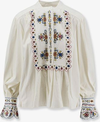 Isabel Marant Monique viscose blend shirt with embroidery - MARANT ETOILE - gender_Woman