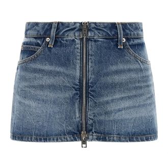 Alexander Wang Zip Front Mini Skort - - Skirts - Damen - Blau - W24