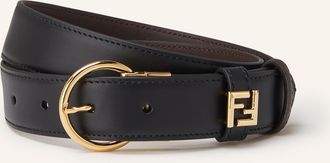 Fendi Ledergürtel Zum Wenden schwarz