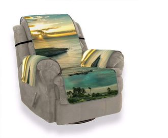 A.Monamour Sofabezug Sofa&uuml;berwurf Sesselschoner Sonnenaufgang &Uuml;ber Hanauma Bay Auf Oahu Hawaii Ocean Beach Island Samt Sesselbezug Sesselhusse Sessel Abdeckung S