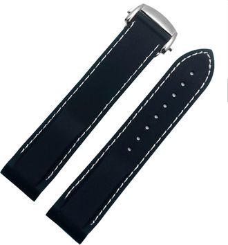 Generic Wasserdichtes Silikon-Uhrenarmband für Omega Comas, Armband Meidus Rudder, Gummi, 22 mm