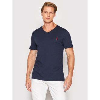 Polo Ralph Lauren T-Shirt 710671453091 Dunkelblau Custom Slim Fit