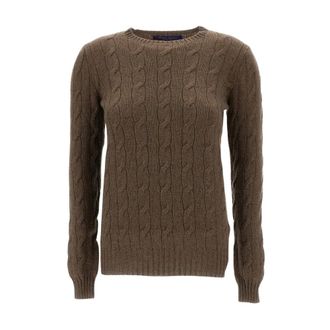 Ralph Lauren Pullover aus Kaschmir mit Zopfmuster - - Knitwear - Damen - Braun - L