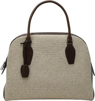 The Row Femme, Sacs, Beige, Taille: ONE Size India 12 Canvas and Leather Bag
