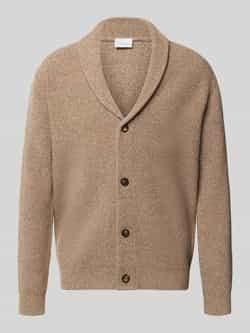 Profuomo Cardigan aus Woll-Mix mit Schalkragen