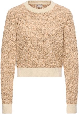 Moncler Moncler Pull En Laine M&eacute;lang&eacute;e, Femme, Beige, Taille: Xl