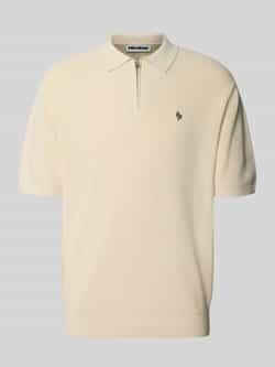 Review Boxy Fit Poloshirt mit Logo-Stitching