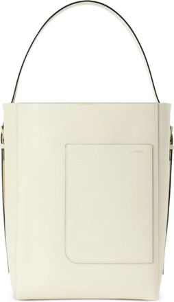 Valextra mini leather bucket bag - Nude