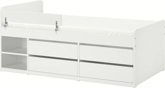 IKEA SLÄKT / NATTAPA Juniorbettges+Aufb/Stützbr/Fedhlzra