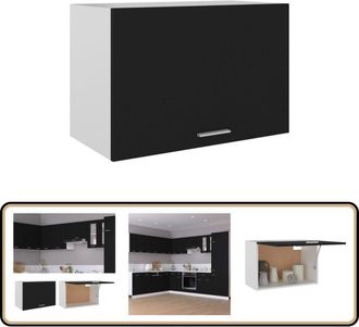 vidaXL Armoire suspendue Noir 60x31x40 cm Bois dingénierie - Armoire Suspendu - Meuble De Cuisine - Rangement Cuisine - Armoire Noire - Armoire Murale