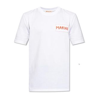 Marni T-Shirt mit Logo - - Tops - Herren - Wei&szlig; - S