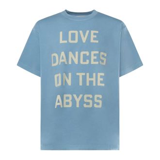 Valentino Garavani T-Shirt mit Slogan-Print - - Tops - Herren - Blau - M