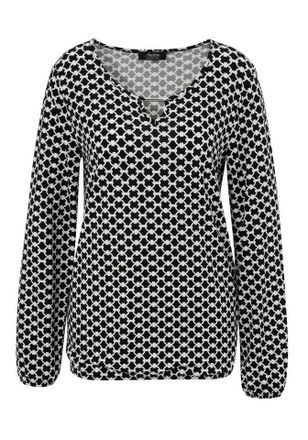Aniston Langarmshirt mit Schmuckst&auml;bchen und Cut-Out am Ausschnitt