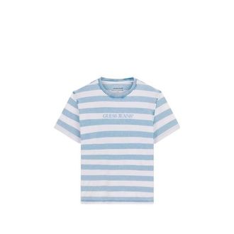 Guess T-shirt &agrave; rayures avec broderie logo en coton