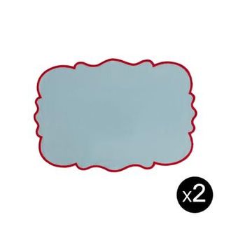 BITOSSI HOME Set de table Smerlo - Bleu - Lin