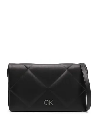 Calvin Klein sac &agrave; bandouli&egrave;re &agrave; plaque logo - Noir